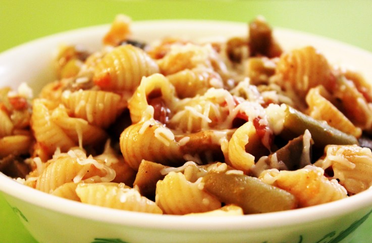 Pasta Shells and Vegetables In Tangy Tomato Sauce | Aish Cooks